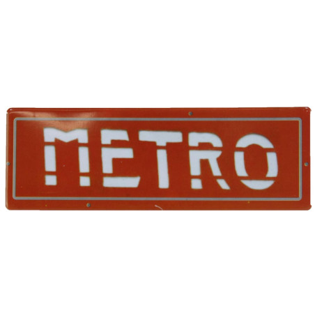 Mini plaque Métro rouge - La Tranchée Militaire
